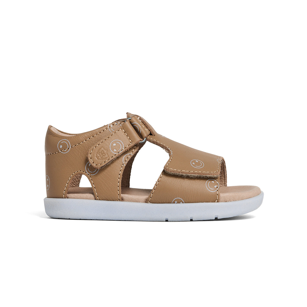 Pretty Brave 1st Walker BAILEY Sandal | Tan Smiley | Sizes EU19-23 ...